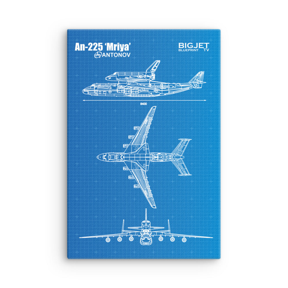 An-225 'Mriya' Blueprint - Wall Canvas – Big Jet TV LIVE Ltd